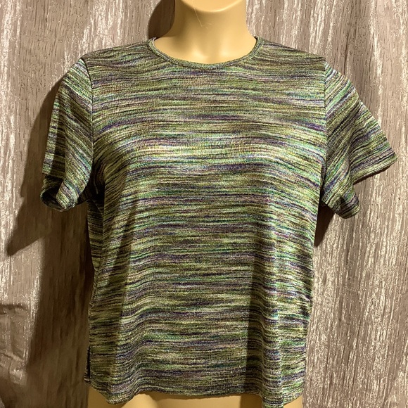 Allison Daley | Tops | Allison Daley Top Blouse Multicolor Purple Blue ...